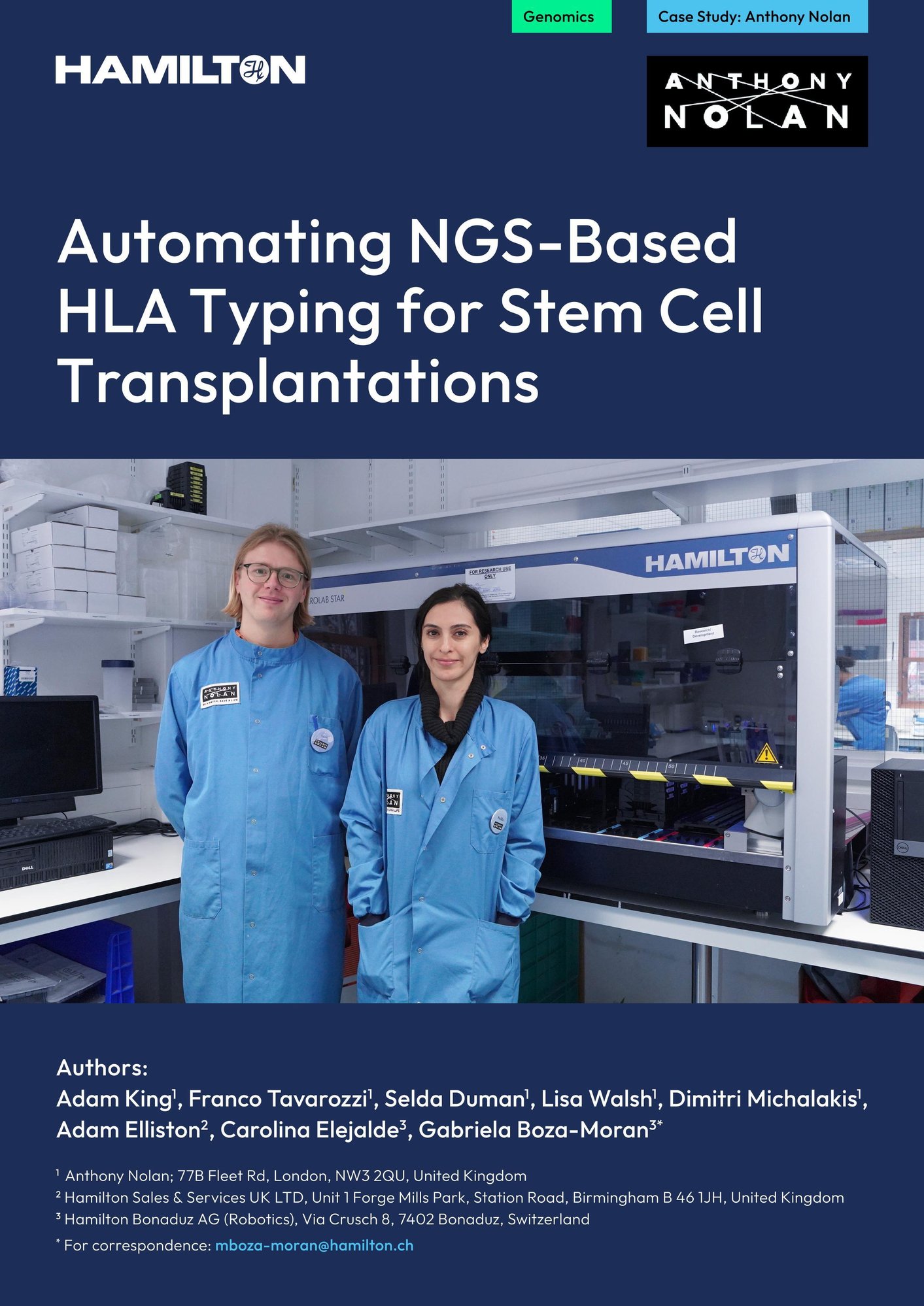 Hamilton Robotics | Anthony Nolan Case Study